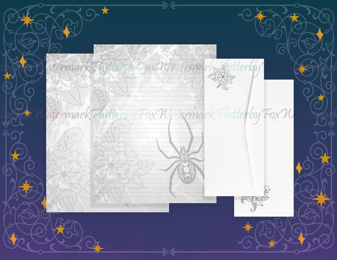 Moon Spider Stationery Set | Spider Writing Paper | Witch Stationery ...