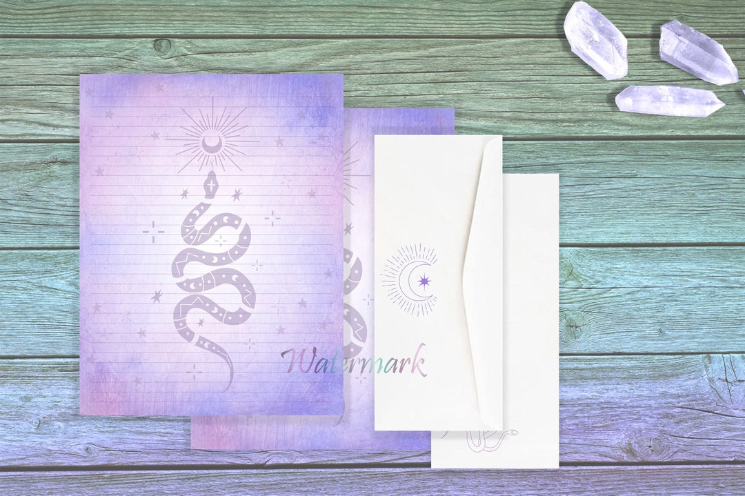 Star Snake Writing Paper Snake Stationery Set Hekate Paper - Etsy