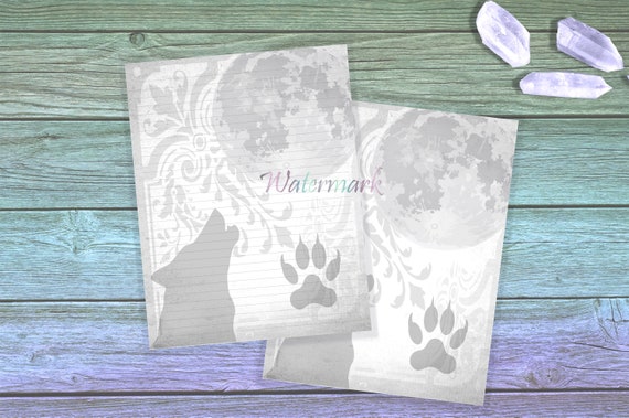 Howling Wolf Stationery Wolf Writing Paper Wolves Pages | Etsy