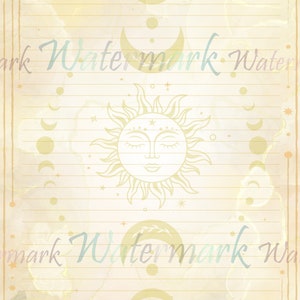 Sun Spell Writing Paper Set | Sun Letter Paper | Golden Stationery ...
