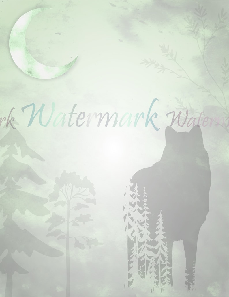 Wolf Forest Writing Paper Set | Wolf Stationery Paper | Letter Paper ...