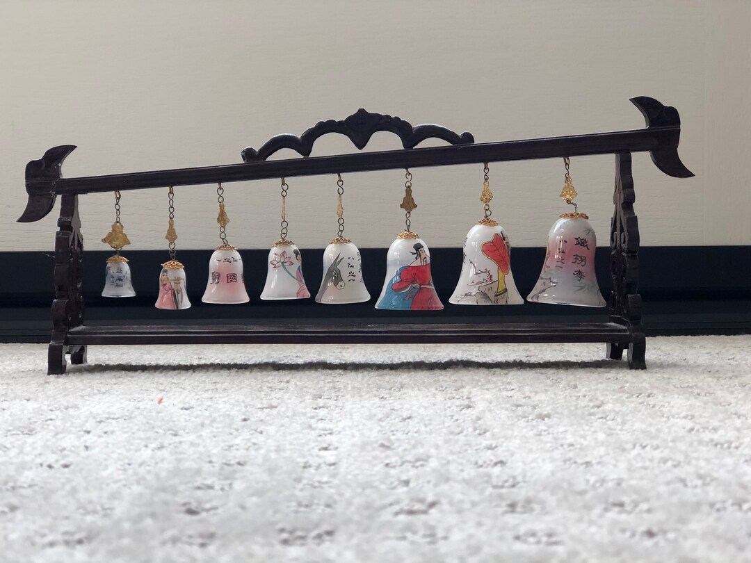 Chinese Temple Bells on a Stand - Etsy