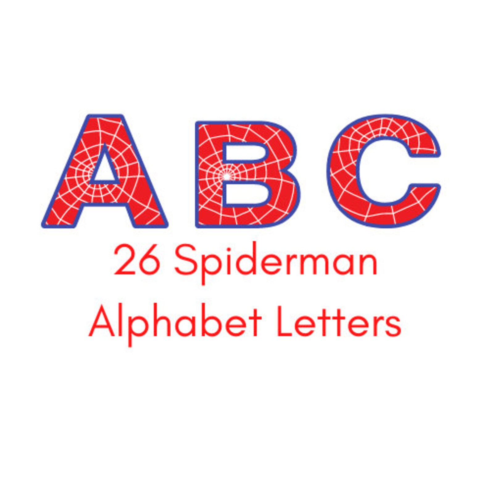 26 Cool Spiderman Letters Alphabet Bundle SVG JPEG PDF Png File ...
