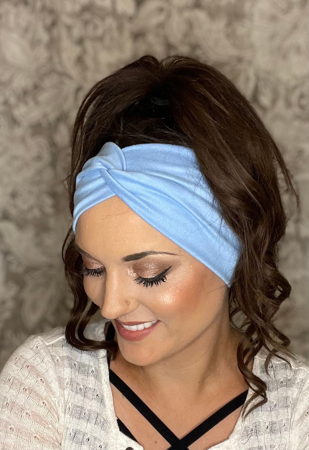 Adult Blue Headband With Buttons,headband for Masks,nurse Headband ...