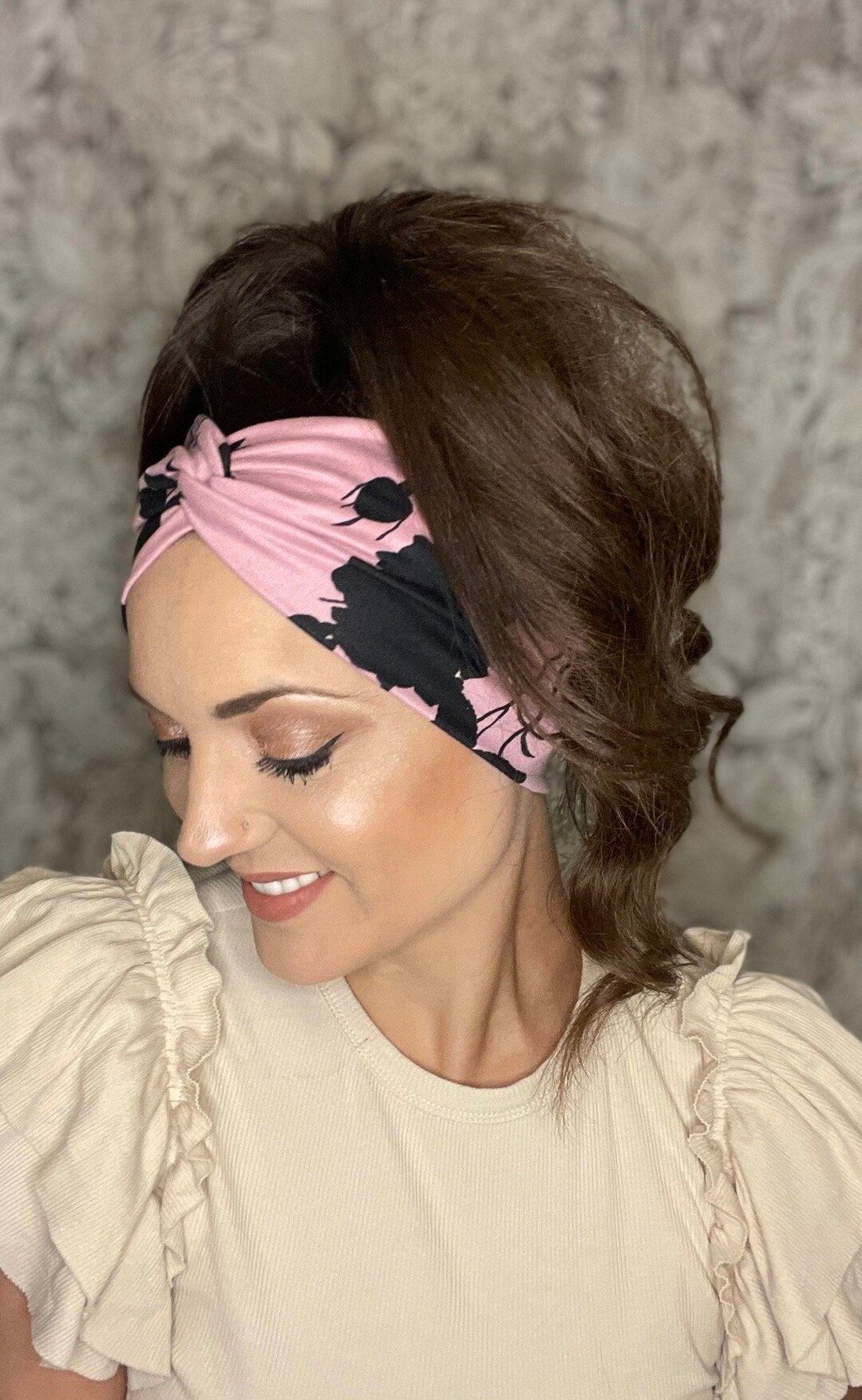 Womens Twisted Floral Headband, Flower Headwrap, Mommy and Me Headbands ...