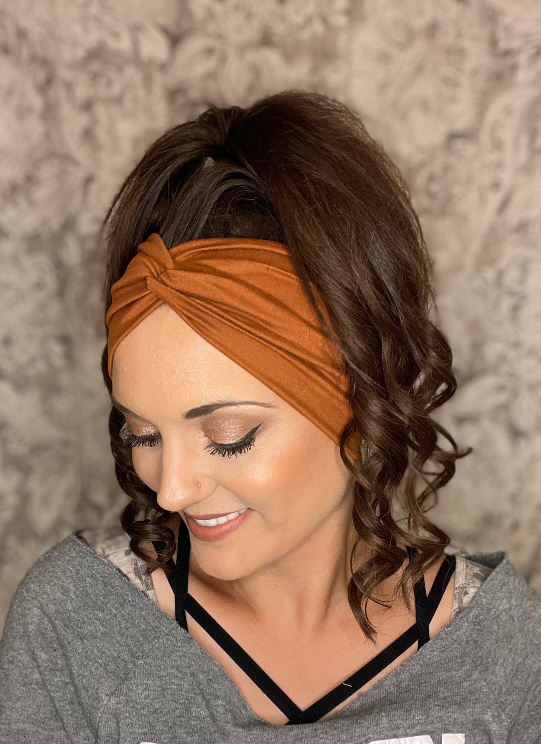 Women’s Burnt Orange Twisted Headband, Turban Headband,boho Headband ...
