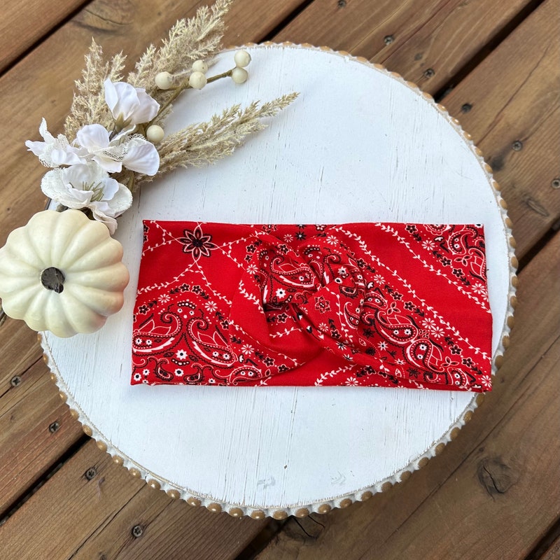 Solid Red Bandana - Etsy
