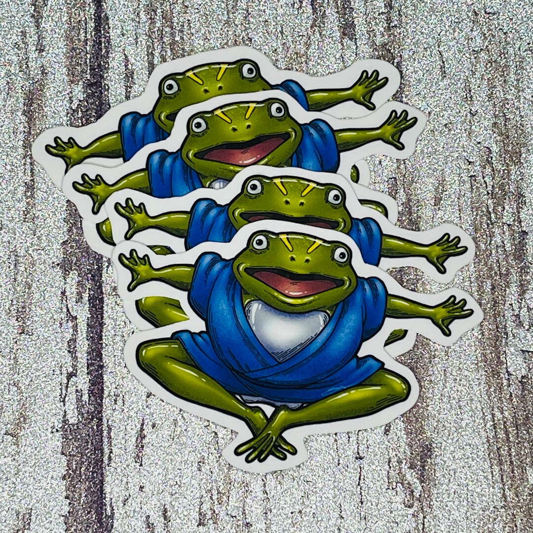 Aogaeru Frog Sticker | Frog Spirit | Spirited Sticker | Jumping Frog ...