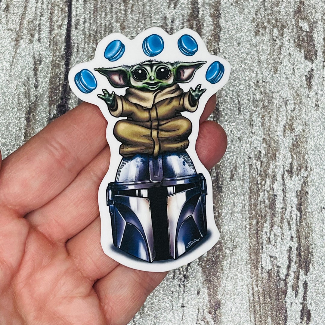 Grogu Blue Cookies Sticker | Grogu Frog Eggs Sticker | Creepy Cute ...