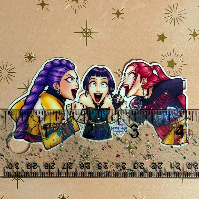 Huntrix "for the Fans!" Sticker | Rumi, Zoey, Mira Sticker | Funny ...