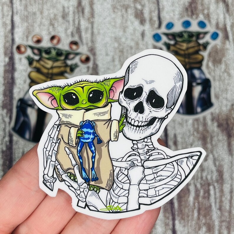 Grogu Sticker Bundle Baby Yoda Stickers Space Stickers Skullicious ...