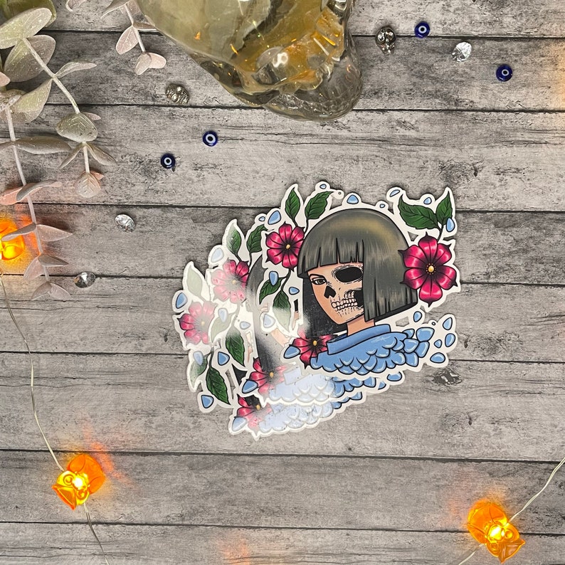 Haku Skelly Sticker | River Spirit Skull Sticker | Anime River Spirit ...
