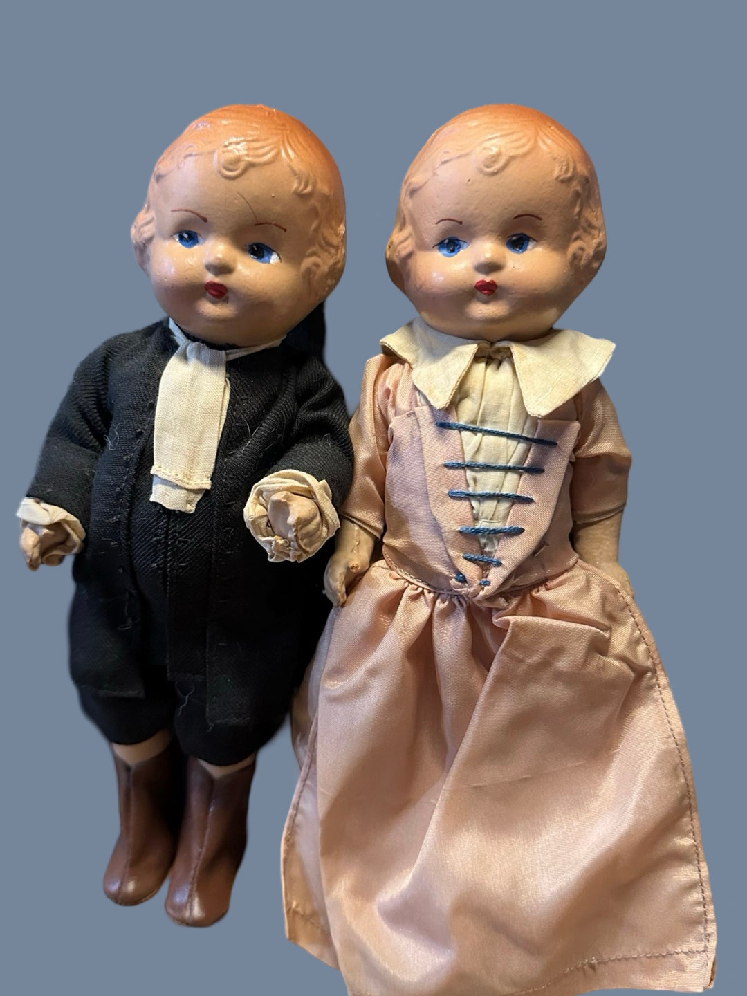 Vintage George and Martha Washington Dolls - Etsy