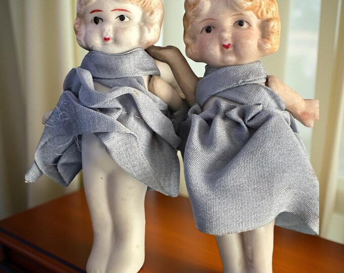 Two Sister Frozen Charlotte Dolls - Etsy