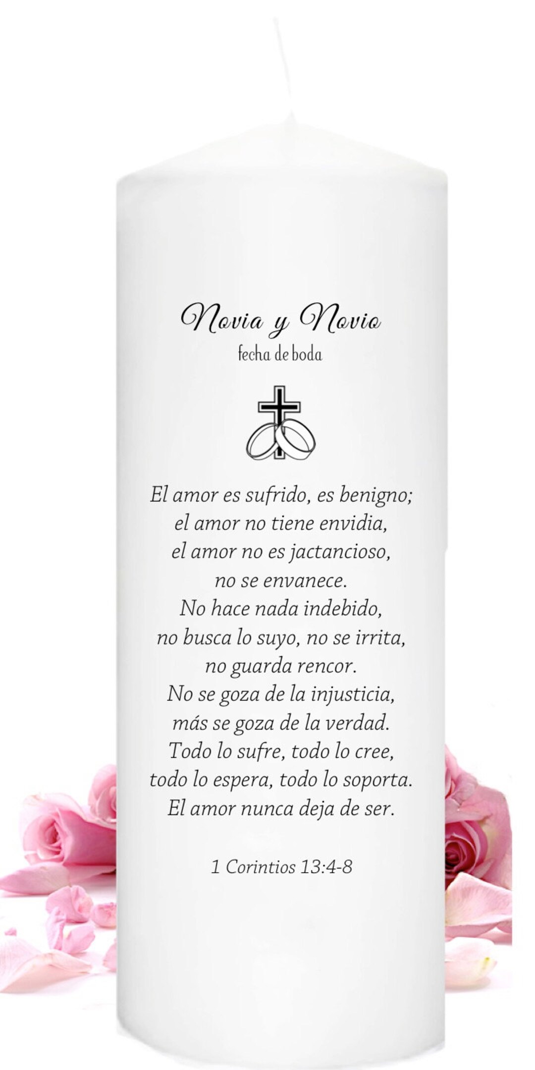Spanish Candles Unity Candle Love is Patient Love is Kind - Etsy