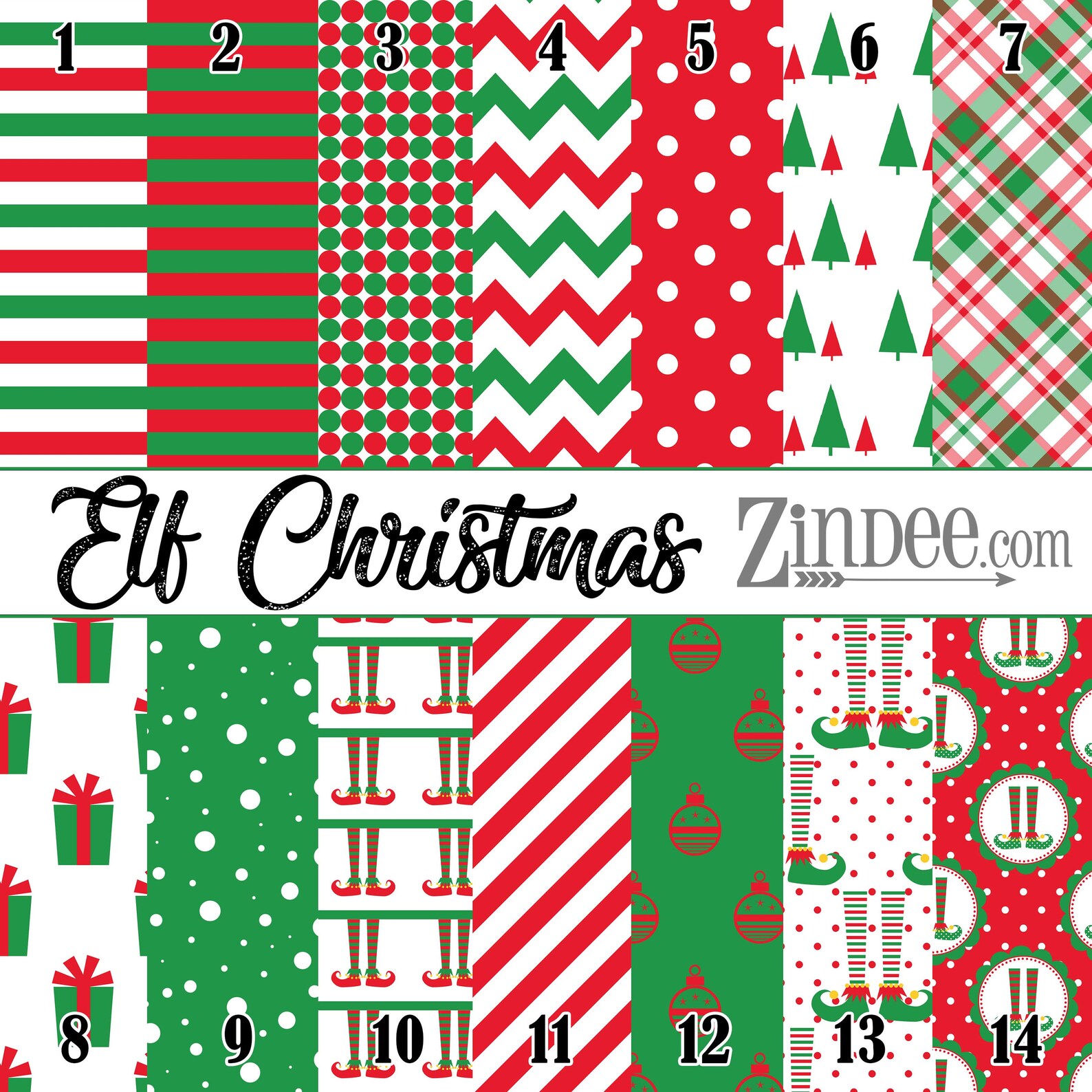 Elf Christmas Pattern Printed Vinyl Adhesive Vinyl Heat | Etsy