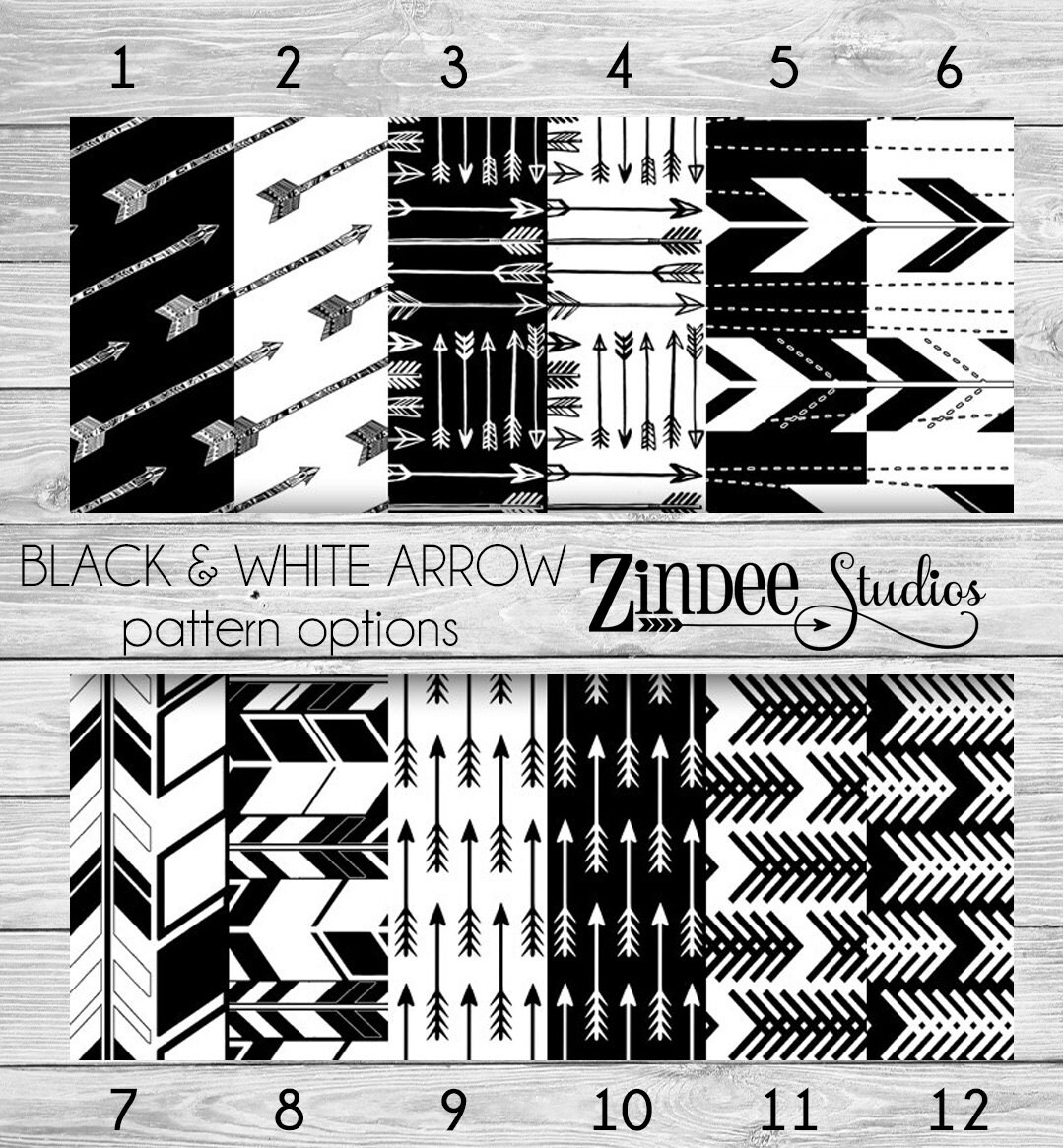 Black and White Arrow Vinyl, Arrows Printed Vinyl, Adhesive Vinyl, Heat ...