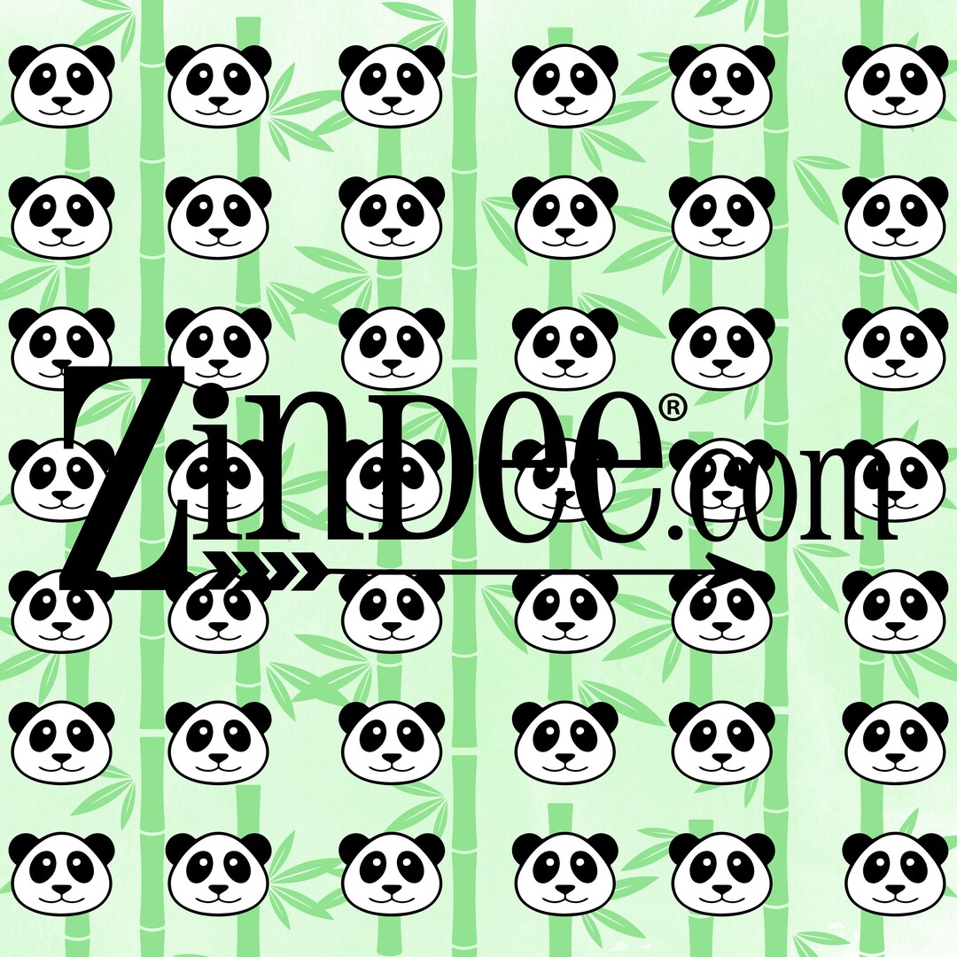 Bamboo Panda Vinyl Heat Transfer Vinyl or Adhesive Vinyl, Heat Transfer ...