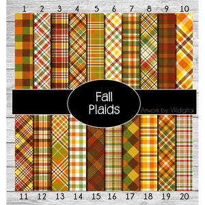 Fall Plaids Printed Vinyl Adhesive Vinyl Heat Transfer - Etsy