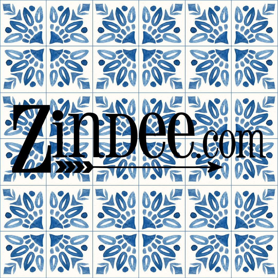 Mosaic Tiles Blue Vinyl Heat Transfer Vinyl or Adhesive Vinyl, Heat ...