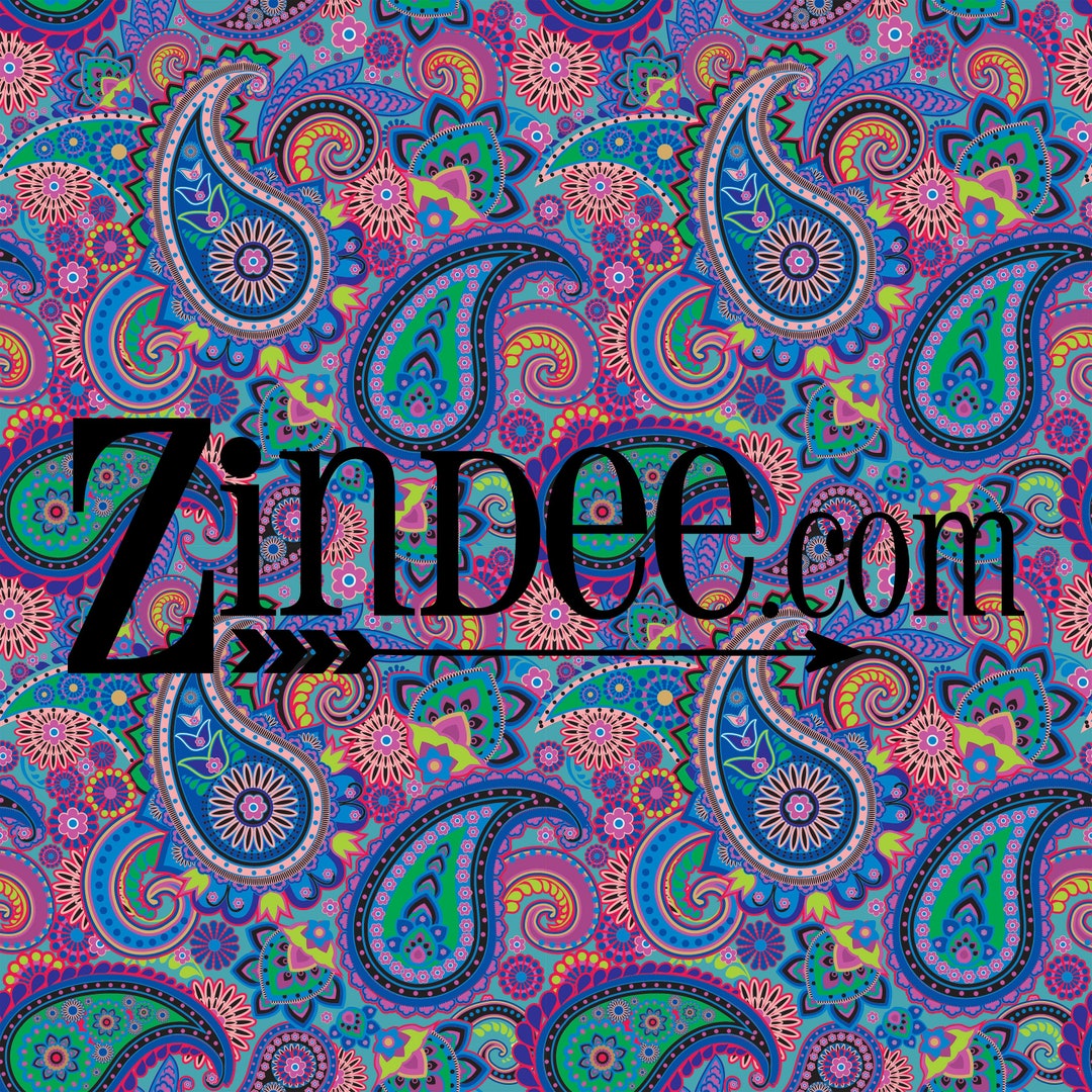 Paisley ZS 1 Printed Vinyl, Adhesive Vinyl, Heat Transfer Vinyl ...