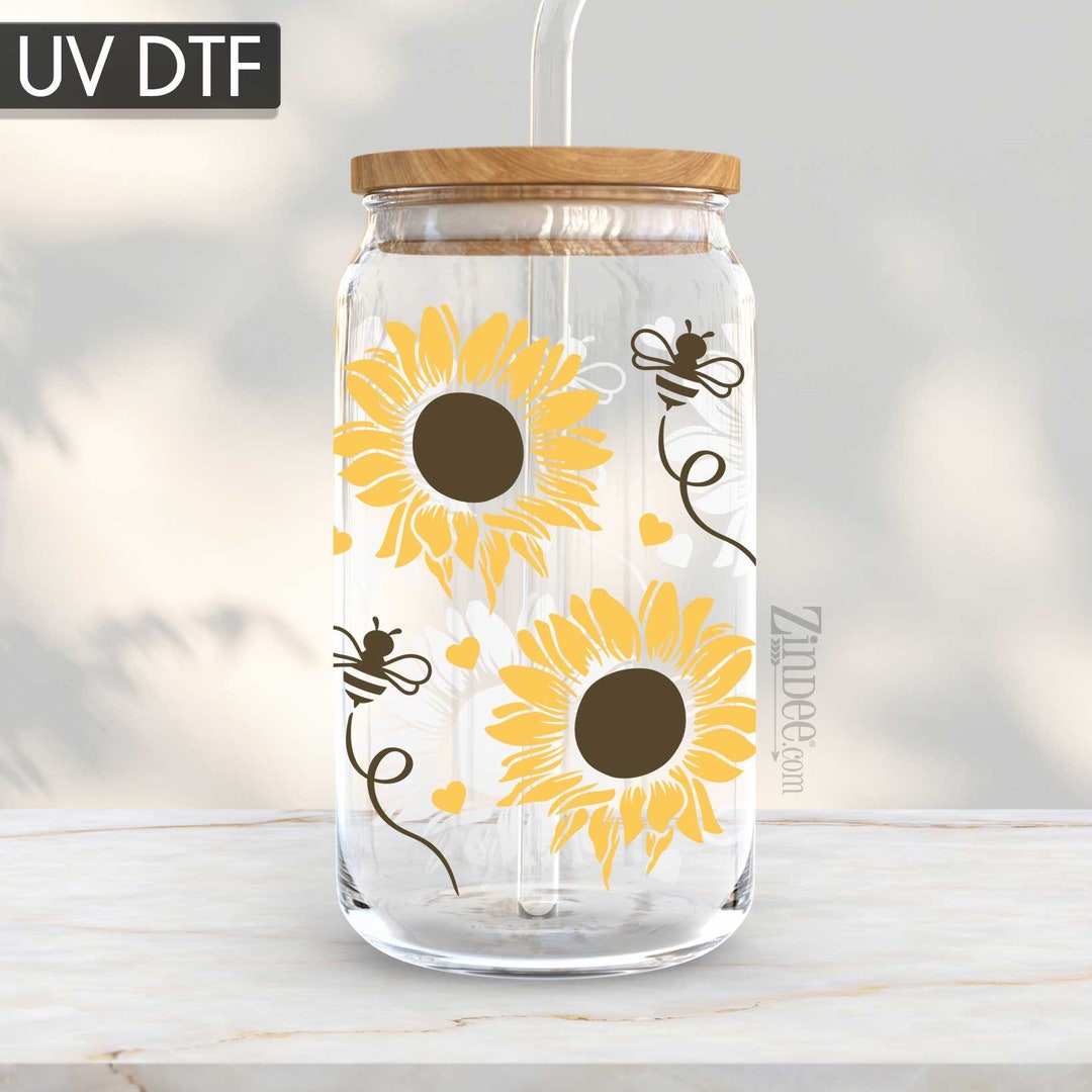 Sunflower and Bees UV DTF Wrap - Etsy