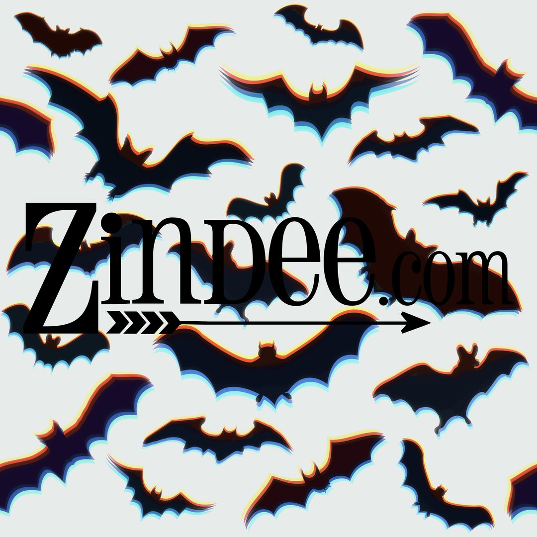 3D Bats Vinyl Heat Transfer Vinyl or Adhesive Vinyl, Heat Transfer ...