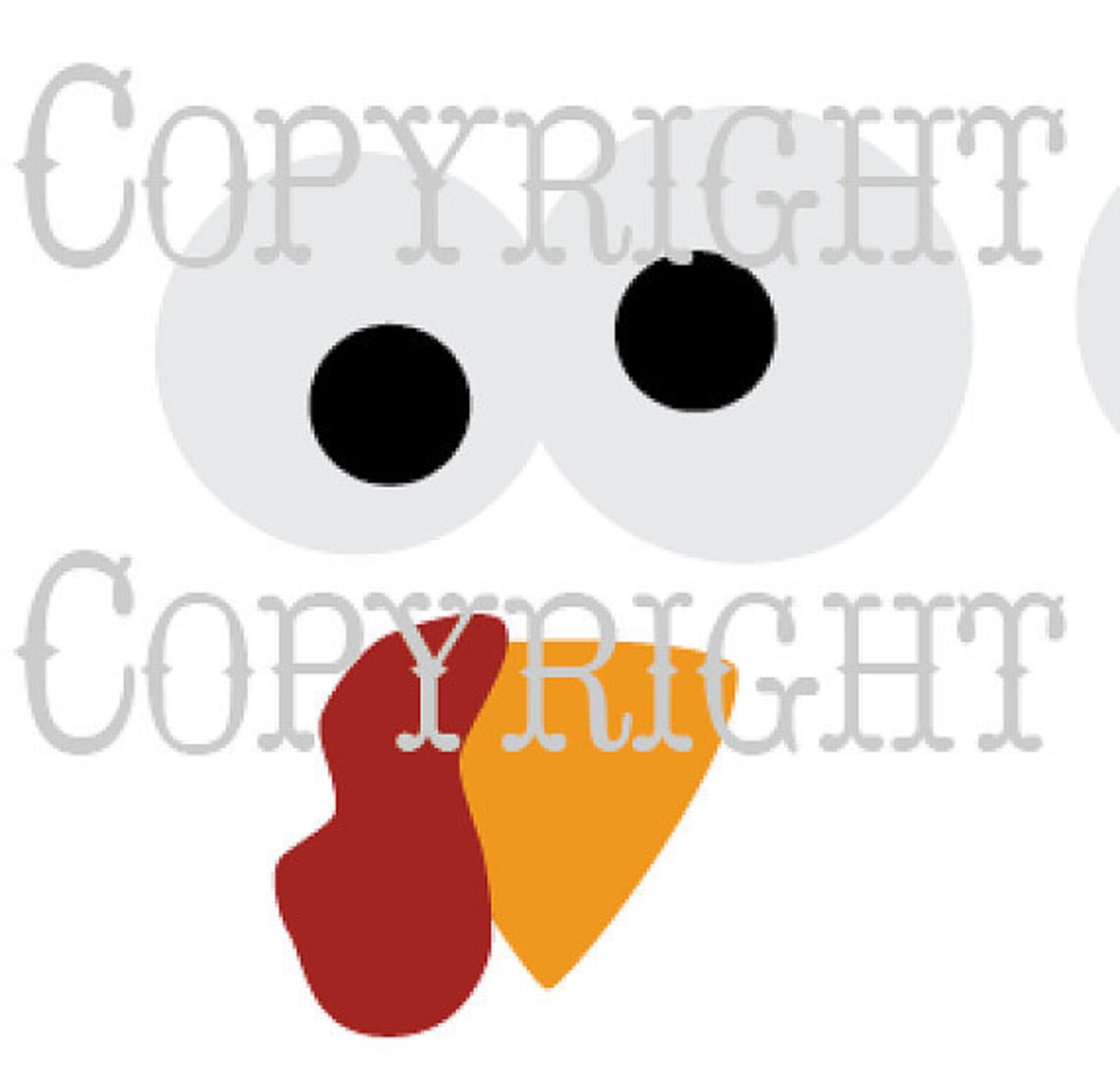 Turkey Face Cut File Vinyl Ready Design SVG File Silhouette | Etsy