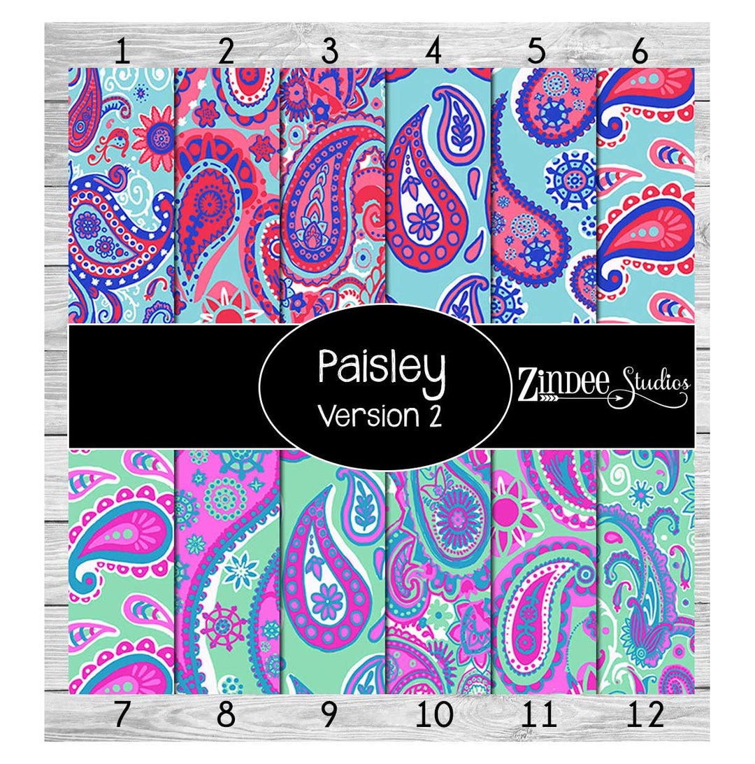 Paisley Version 2 Lily Printed Vinyl, Adhesive Vinyl, Heat Transfer ...