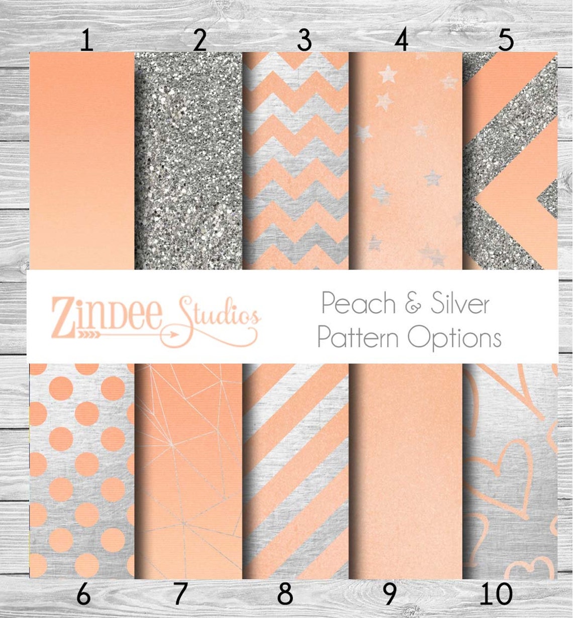 Peach and Silver Printed Vinyl Adhesive Vinyl Heat Transfer - Etsy