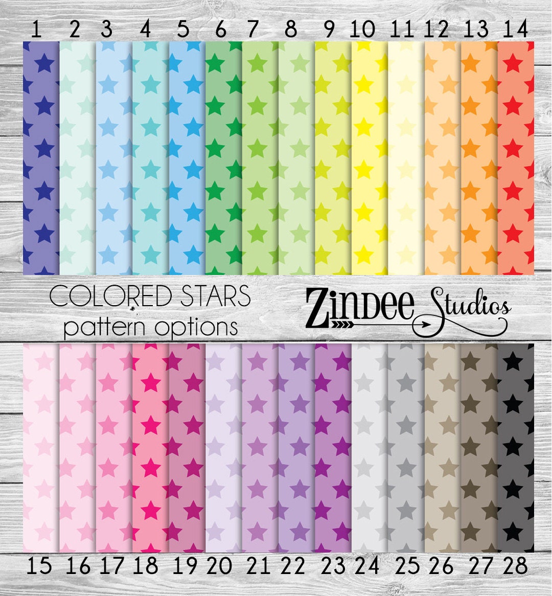 Patterned Vinyl, Colorful Stars Printed Vinyl, Adhesive Vinyl, Heat ...