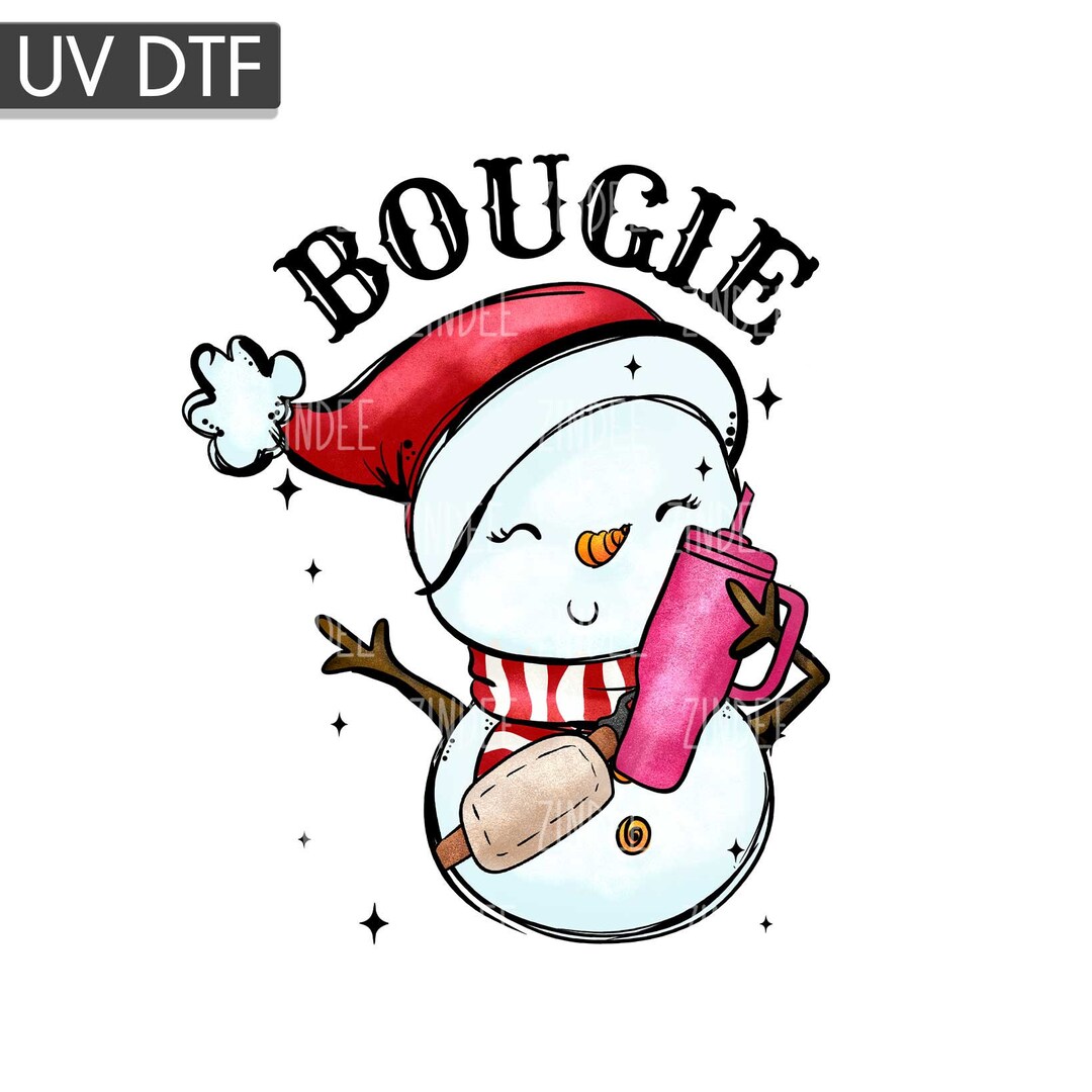 Bougie Snowman UV DTF Decal - Etsy