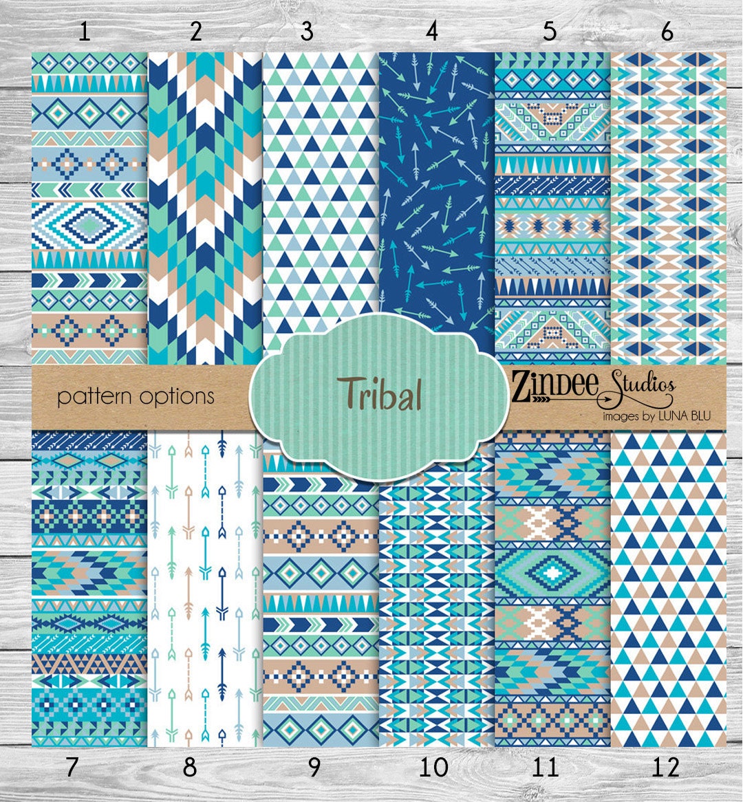 Blue Aztec Vinyl, Adhesive Vinyl, Heat Transfer Vinyl, Pattern Heat ...