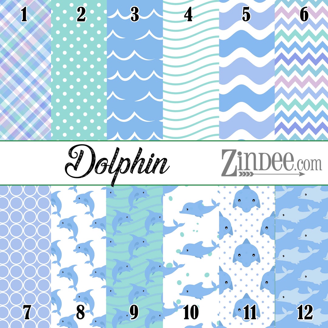 Dolphin Printed Vinyl, Adhesive Vinyl, Heat Transfer Vinyl, Pattern ...