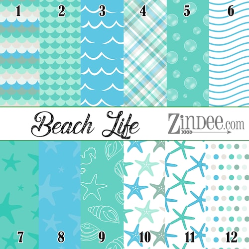 Beach Life Printed Vinyl Adhesive Vinyl Heat Transfer Vinyl - Etsy
