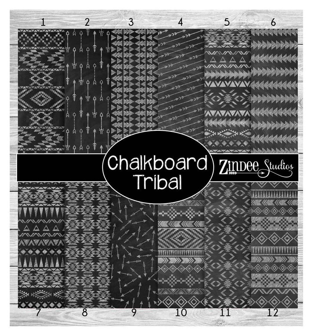 Chalkboard Tribal Printed Vinyl, Adhesive Vinyl, Heat Transfer Vinyl ...