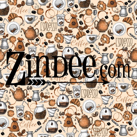 Coffee Shop Vinyl Heat Transfer Vinyl or Adhesive Vinyl Heat - Etsy