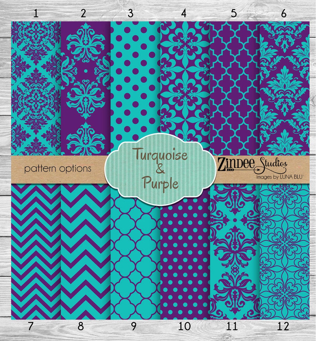 Purple and Turquoise Printed Vinyl, Adhesive Vinyl, Heat Transfer ...