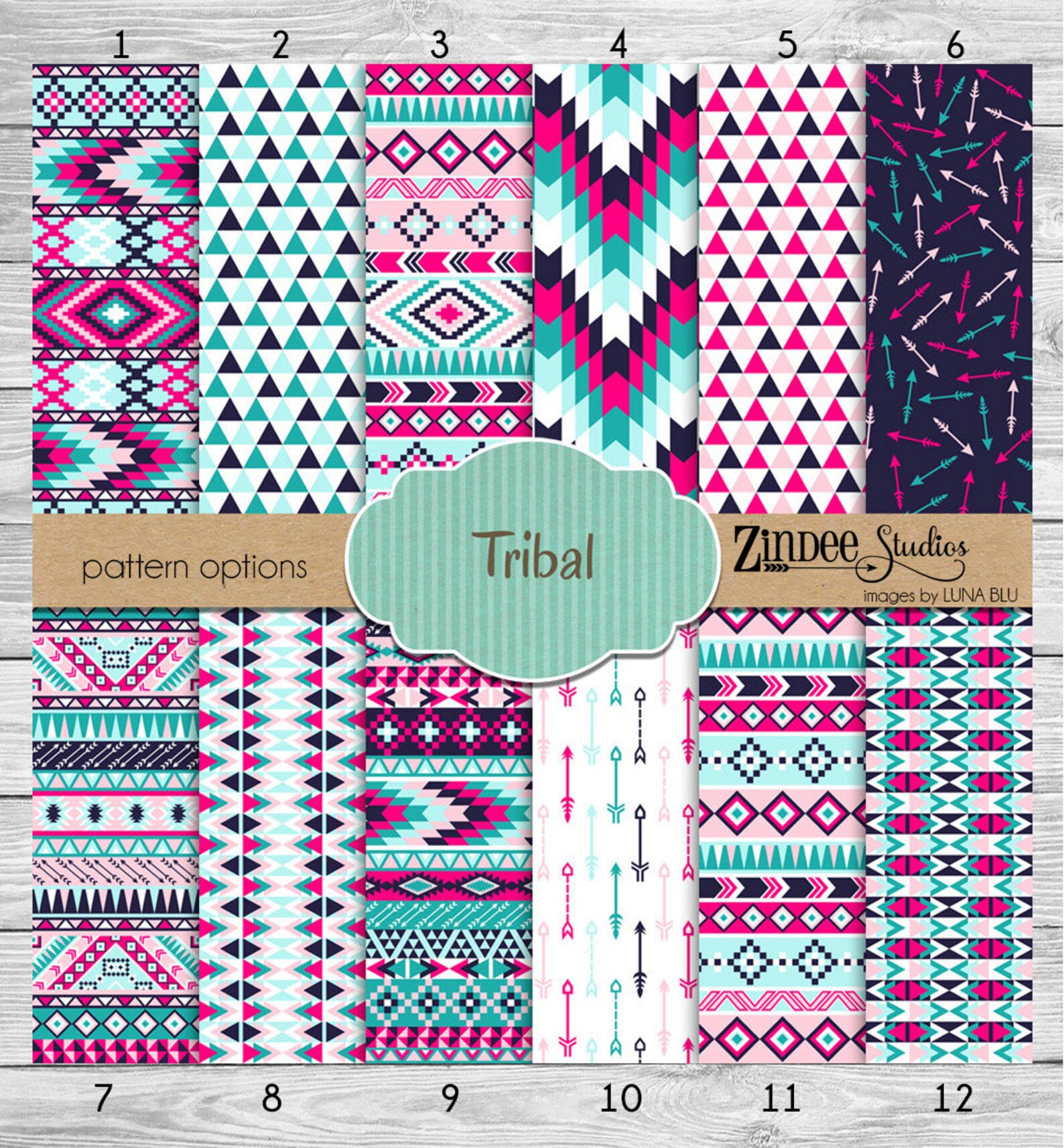 Aztec Tribal Printed Vinyl, Adhesive Vinyl, Heat Transfer Vinyl ...