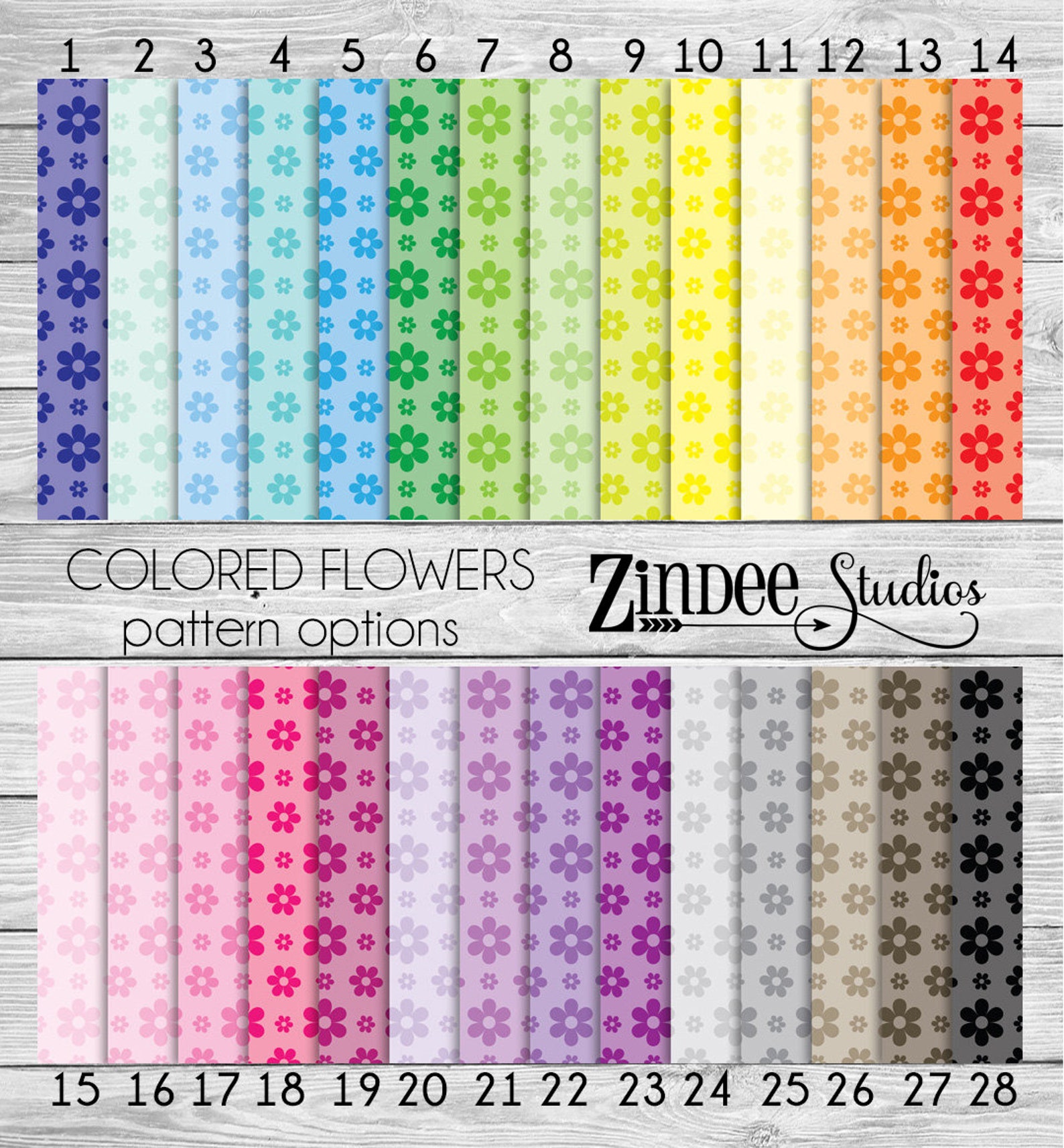 Patterned Vinyl, Colorful Flowers Printed Vinyl, Adhesive Vinyl, Heat ...