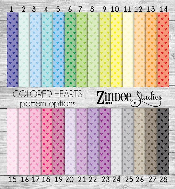 Colorful Hearts Printed Vinyl Adhesive Vinyl Heat Transfer | Etsy