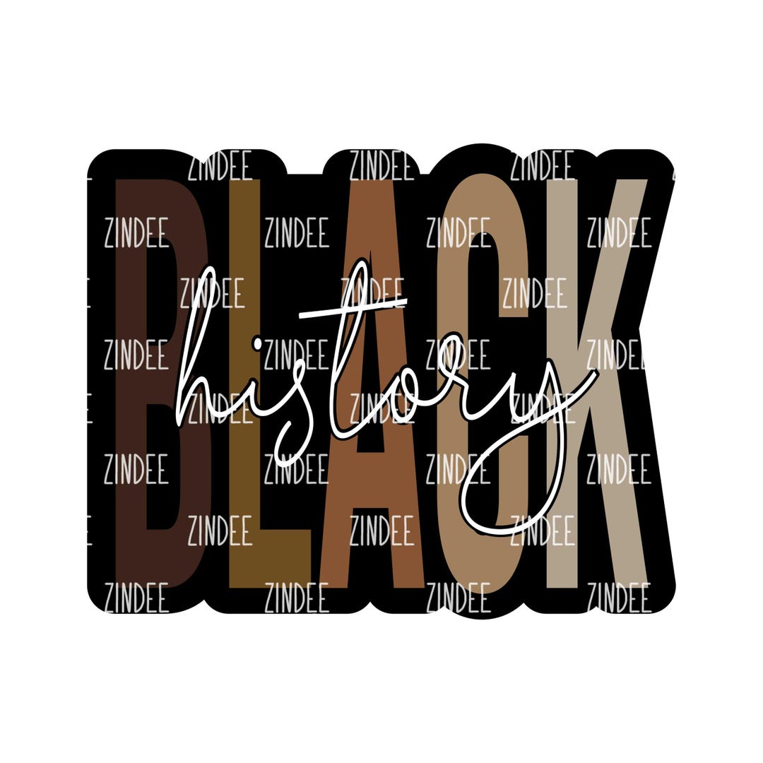 Block Script Black History Acrylic BLANK and Matching UVDTF Sticker (2 ...
