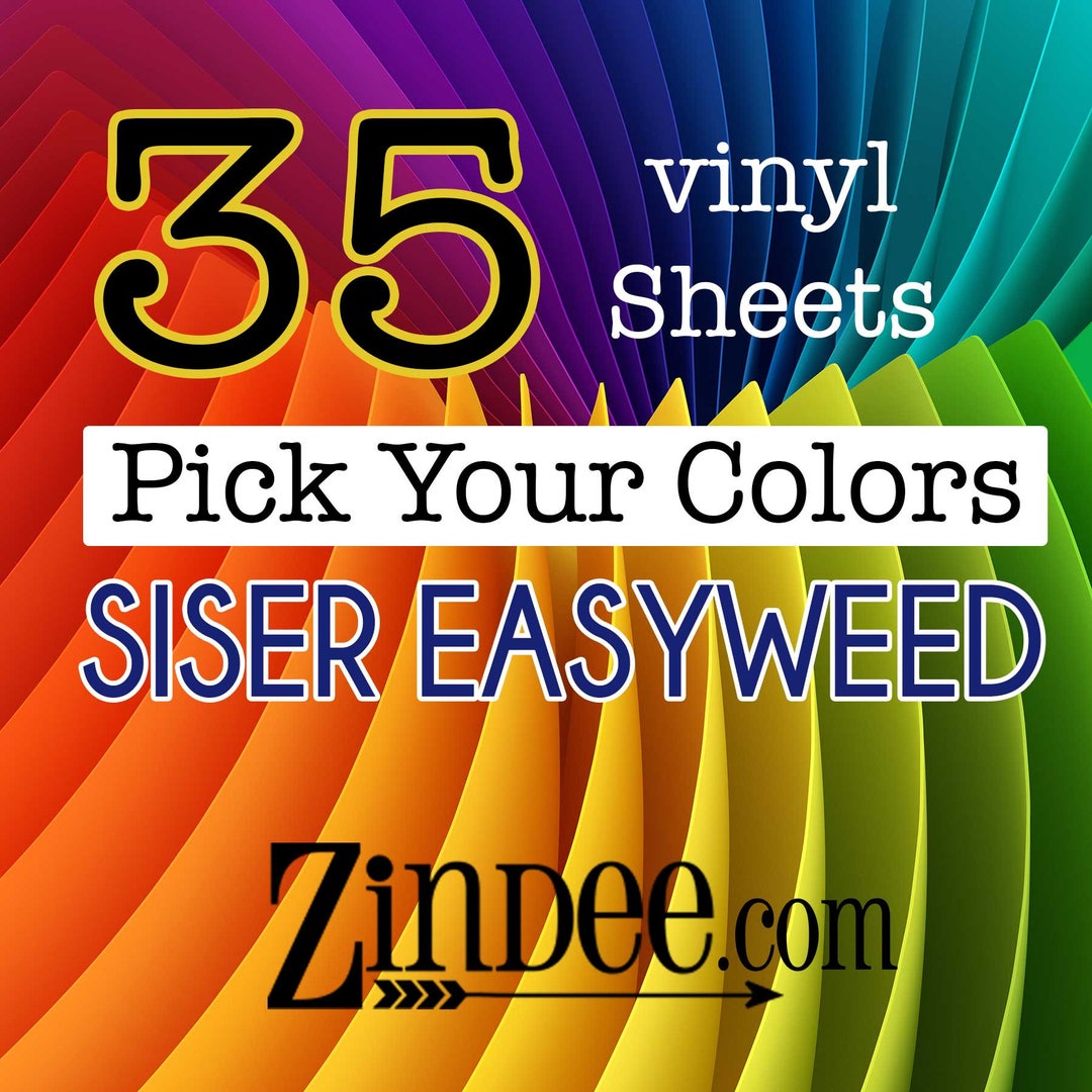 Siser Heat Transfer Vinyl PACK of 35 12x15 Sheets Plus FREE Digital ...