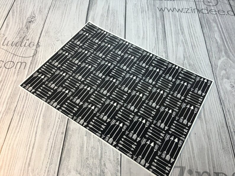 Black and White Arrow Vinyl Arrows Printed Vinyl Adhesive - Etsy