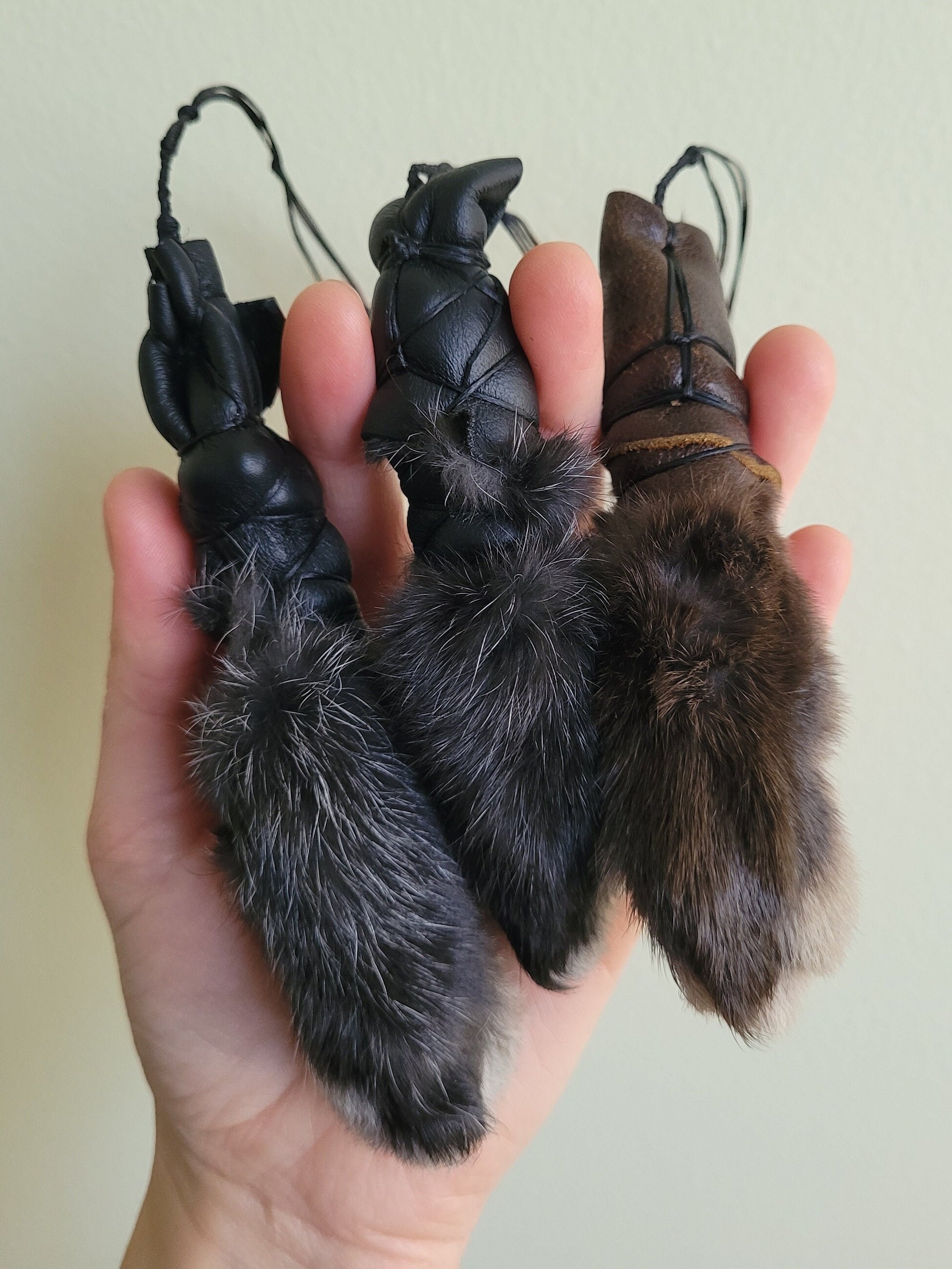 Leather Rabbit Foot Keychain Sustainably Sourced Hind Foot - Etsy