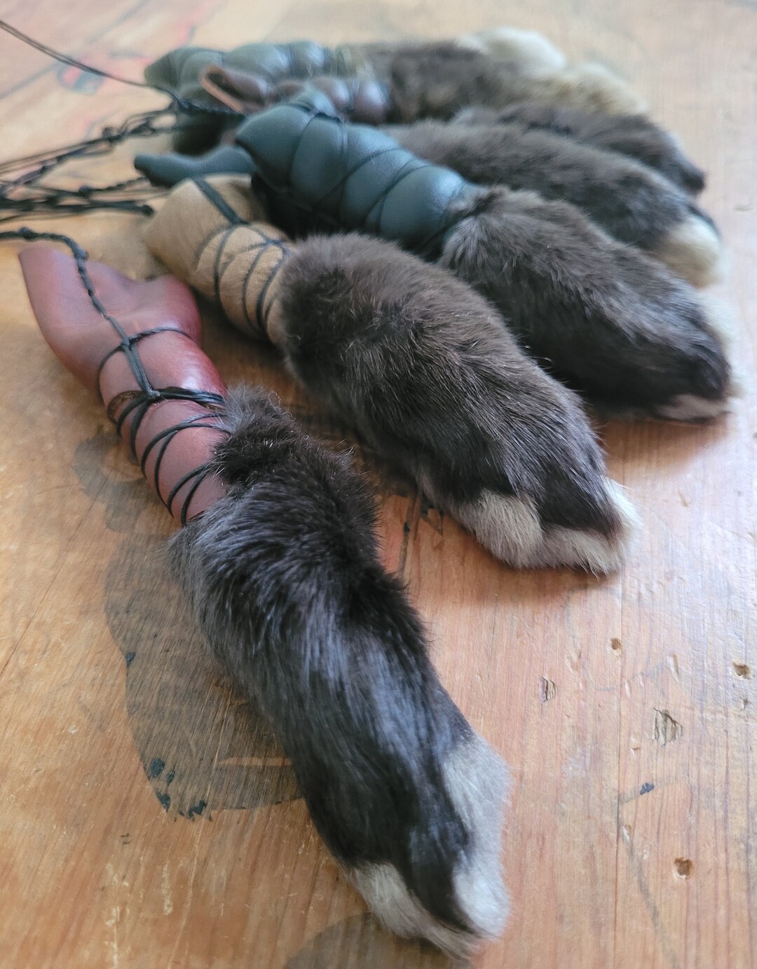 Leather Rabbit Foot Keychain Sustainably Sourced Hind Foot - Etsy