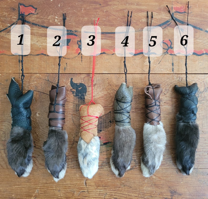 Leather Rabbit Foot Keychain Sustainably Sourced Hind Foot - Etsy