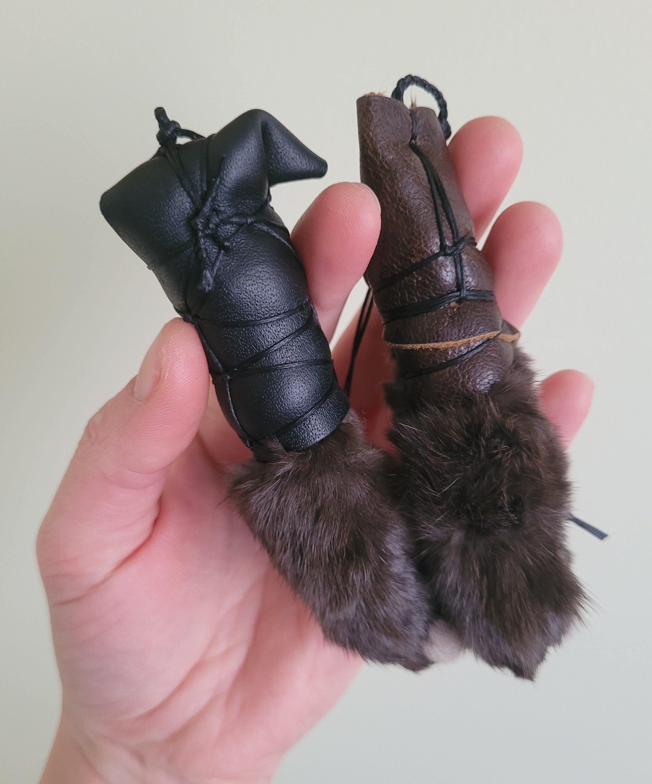 Leather Rabbit Foot Keychain Sustainably Sourced Hind Foot - Etsy