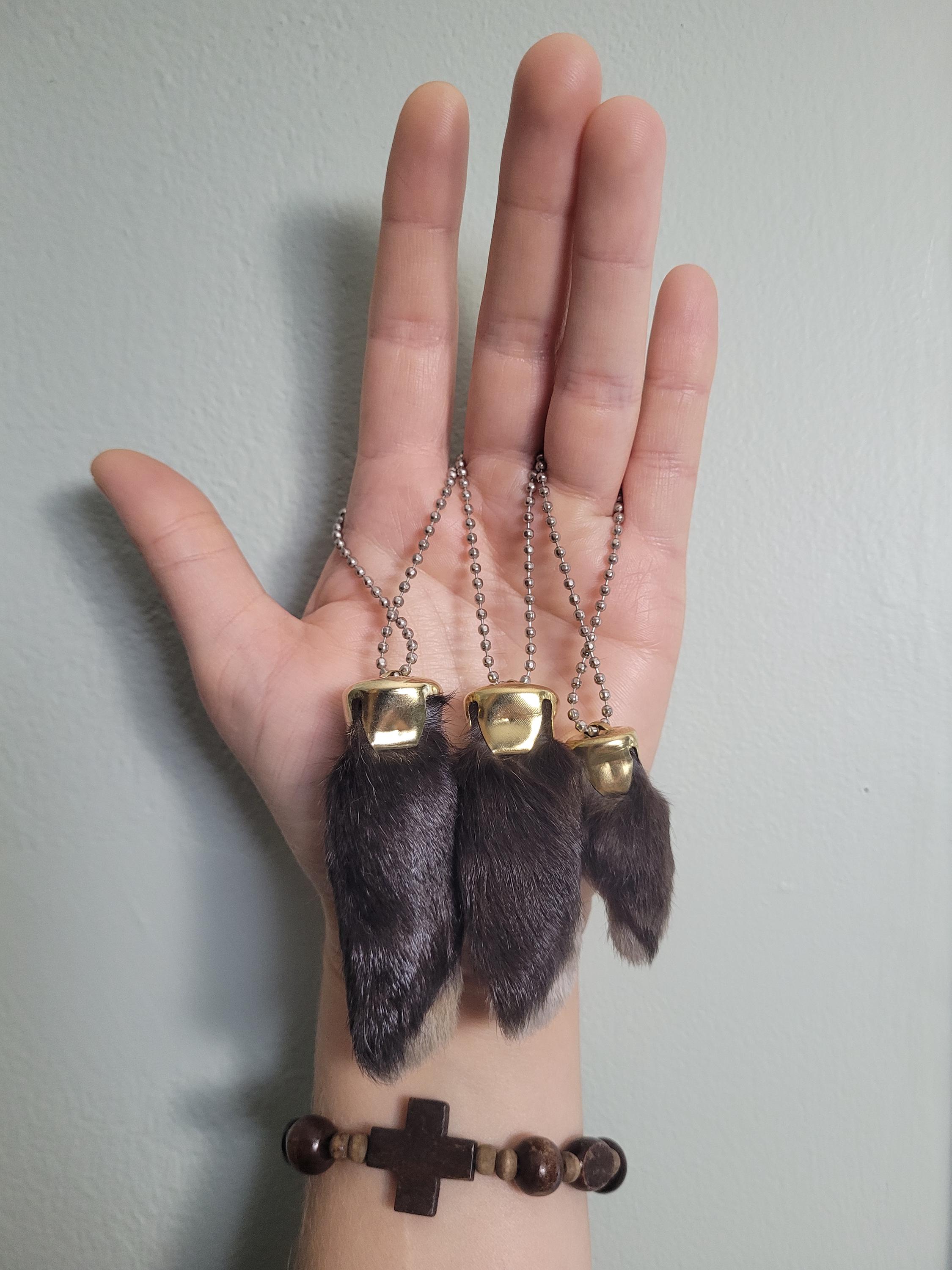 Rabbit Foot Keychain - Sustainably Sourced - Front Foot - Etsy