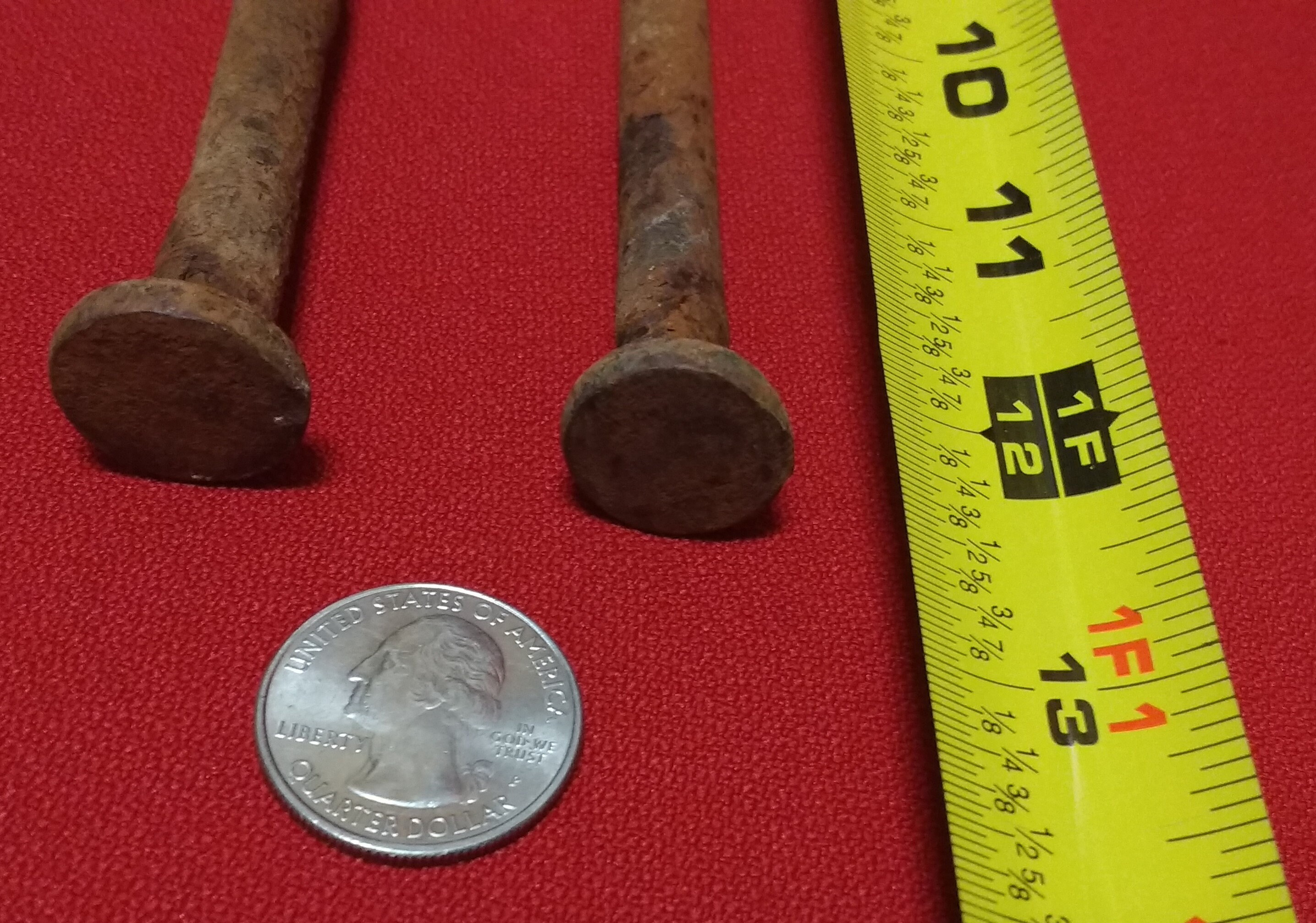 Pair of 2 Old HUGE 12 Long Nails Rusty Rustic Farmhouse - Etsy